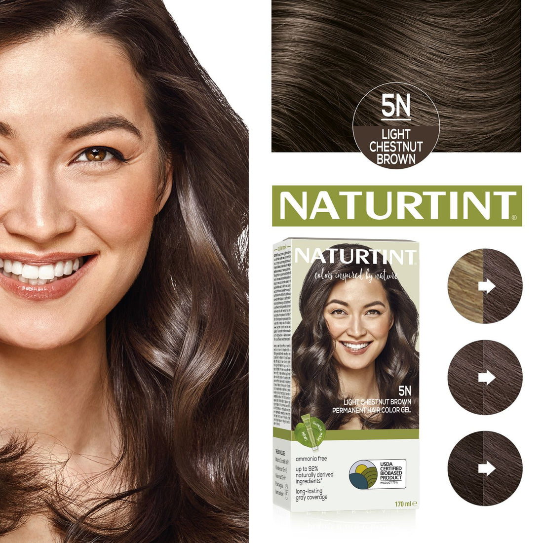 Naturtint Permanent Hair Colour 5N Light Chestnut Brown | Pack of 2 ...